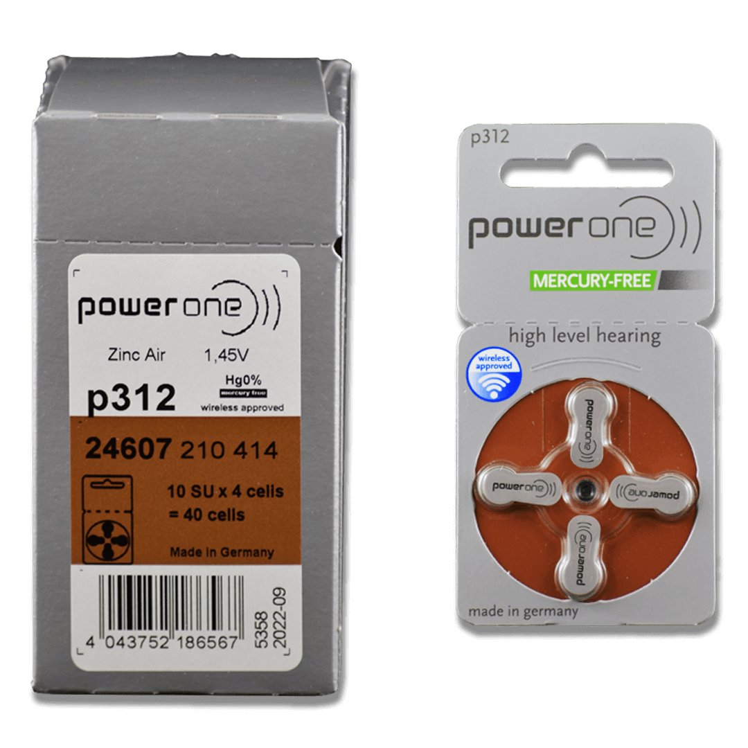 PowerOne Zinc Air Hearing Aid Batteries - Advanced Affordable Hearing, LLC