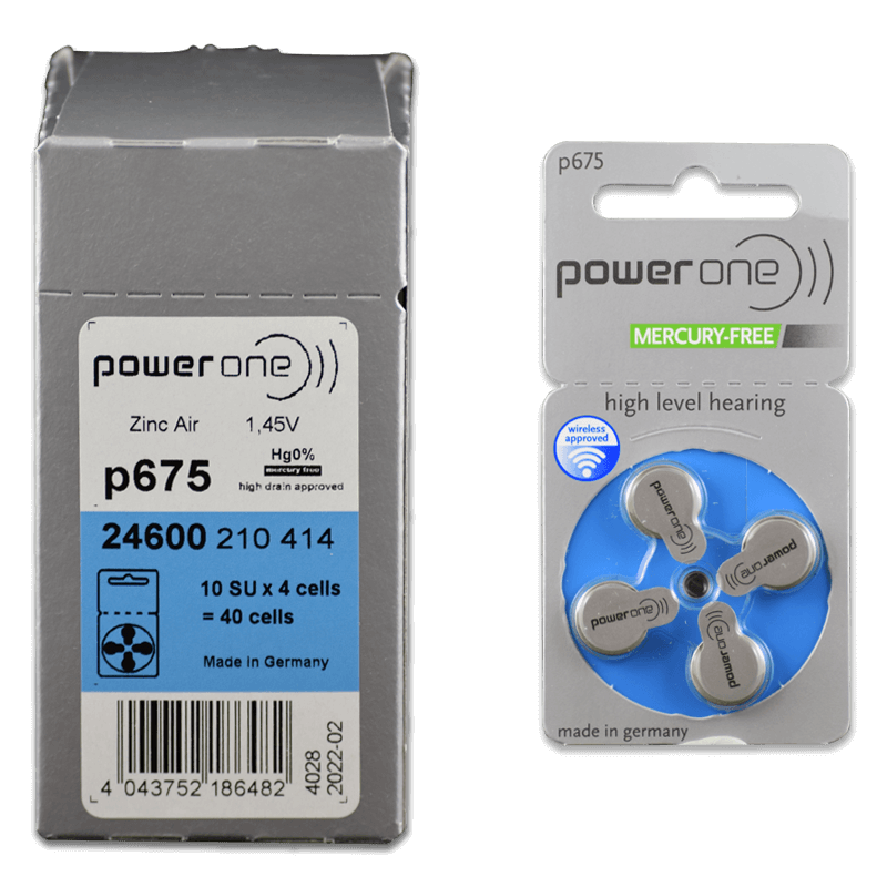 PowerOne Zinc Air Hearing Aid Batteries - Advanced Affordable Hearing LLC